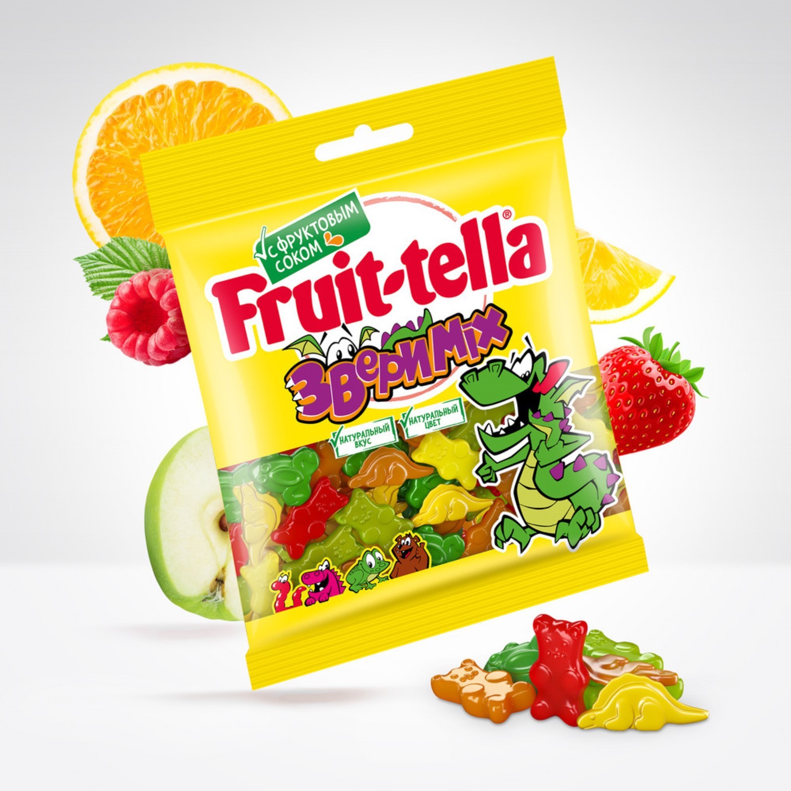 Мармелад Fruittella, "Звери MIX", 70 г (1308157) - Купить по цене от 80.00 руб. | Интернет ...