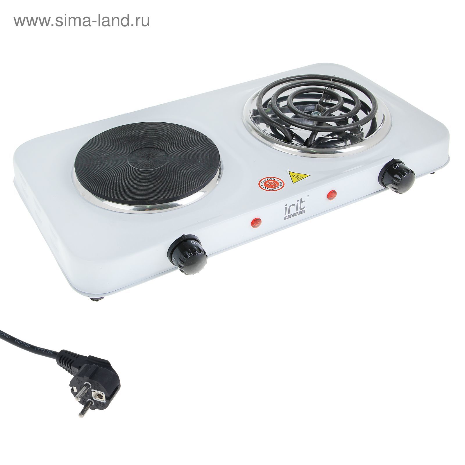 Плитка электрическая Irit IR-8222, 2000 Вт, 2 конфорки, белая (1305899) - Купить по цене от 1 ...