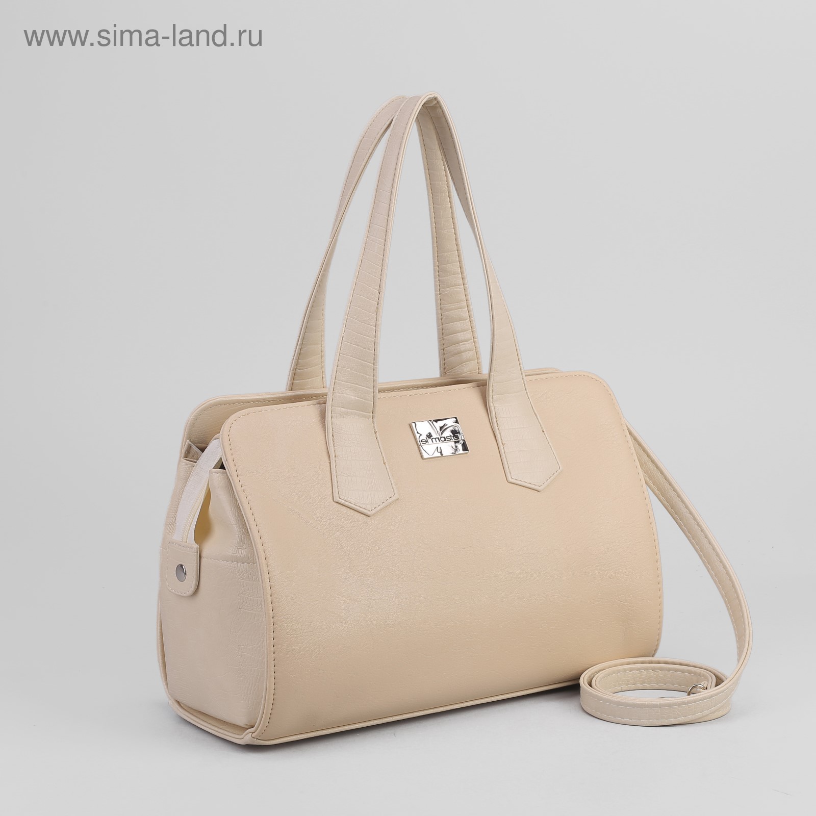 Сумка женская на молнии, 1 отдел, 1 наружный карман, цвет бежевый ...