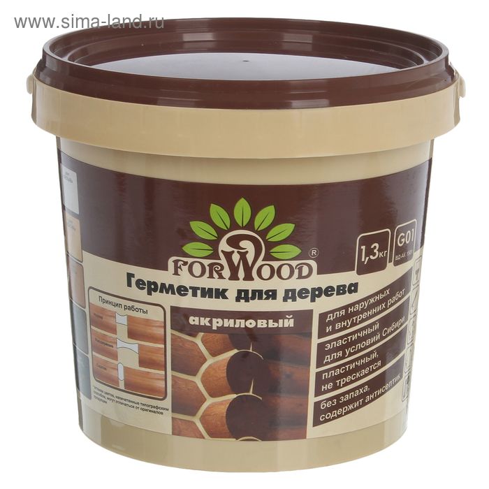 Герметик для дерева, венге, 1,3 кг (1407401) - Купить по цене от 345.00 ...