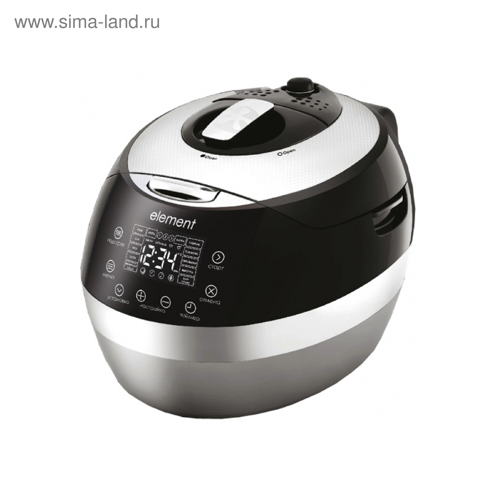 Мультиварка-скороварка Element FWA01PB El'Chef,1400Вт, 5л, 3D, 15прог ...