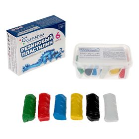 Резиновый арт-пластилин "Rubber Gum", 6 цветов, 150 г (1557356 ...