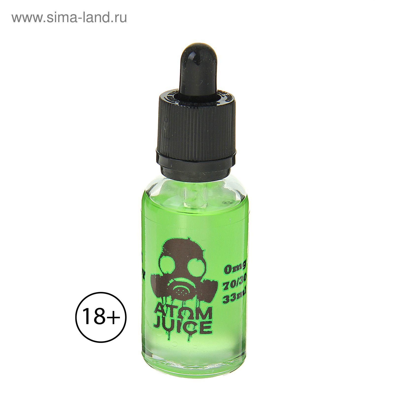 Жидкость для многоразовых ЭИ ATOM JUICE Atom energy, 0 мг, 33 мл ...
