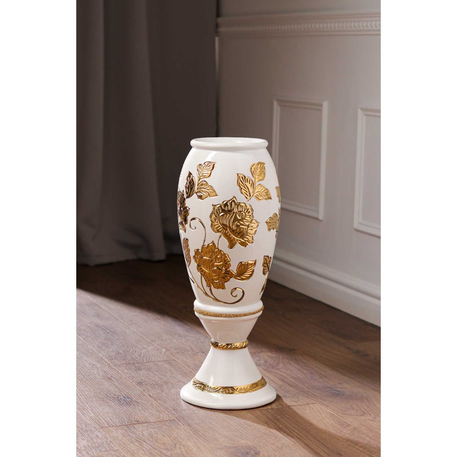Ваза керамическая "Эрика", напольная, белая, 55 см (1769552) - Купить ...