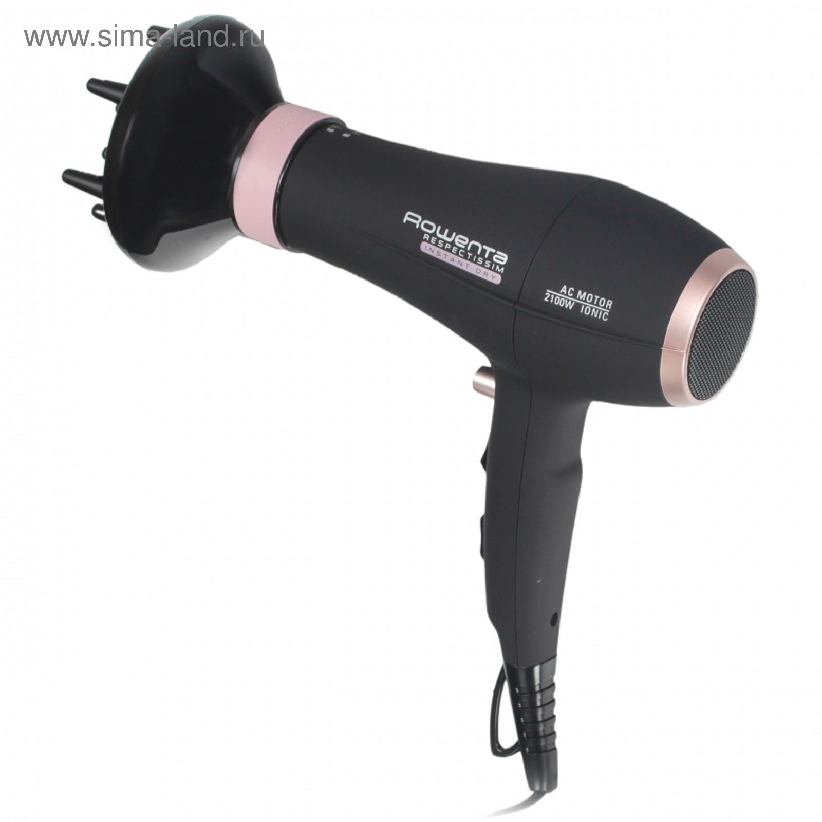 Фен Rowenta CV 6080D0 Respectissim Instant Dry, 2100 Вт, ионизация, 6 ...