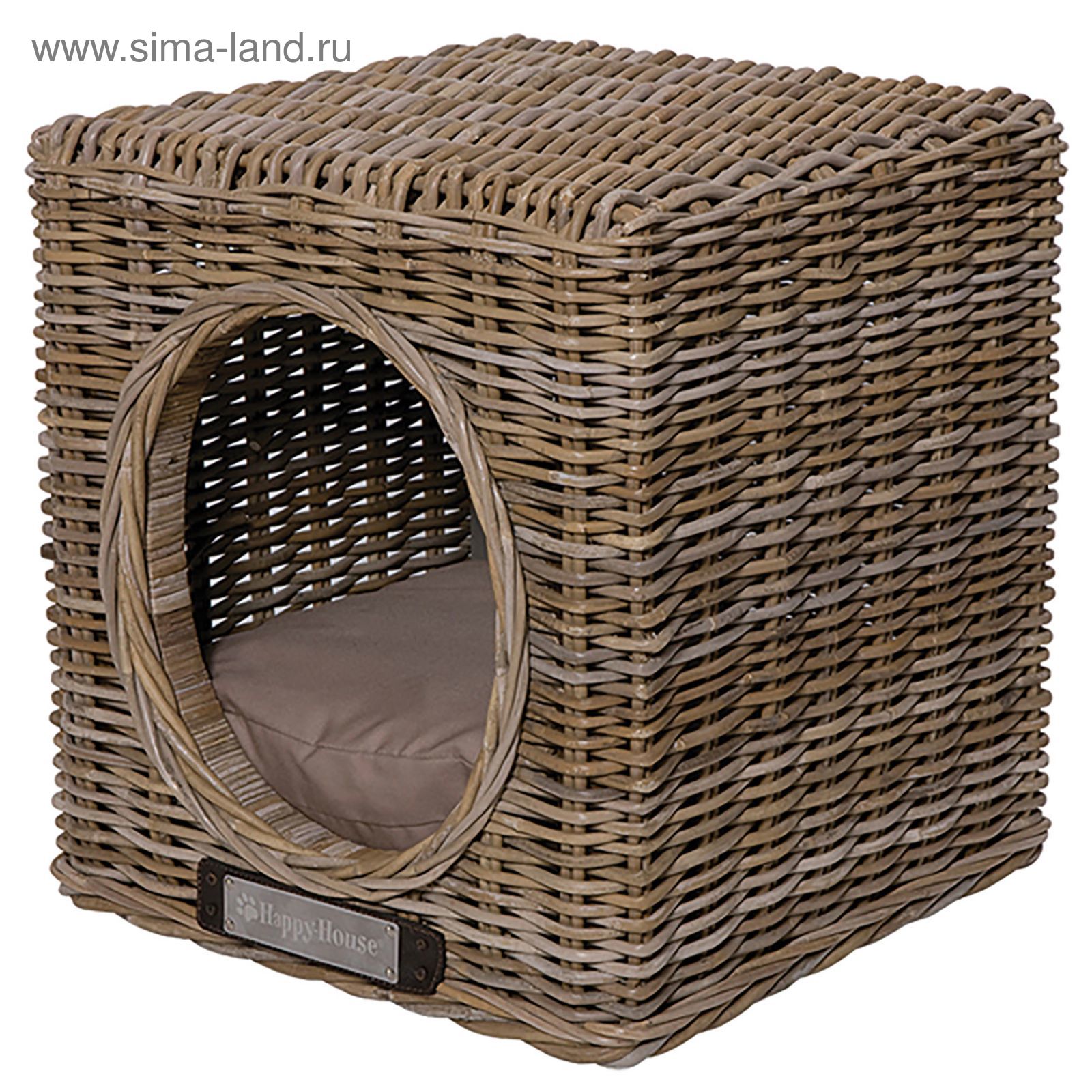 Домик квадратный плетеный RATTAN натуральный, 41 х 41 х 46 см (1823663 ...