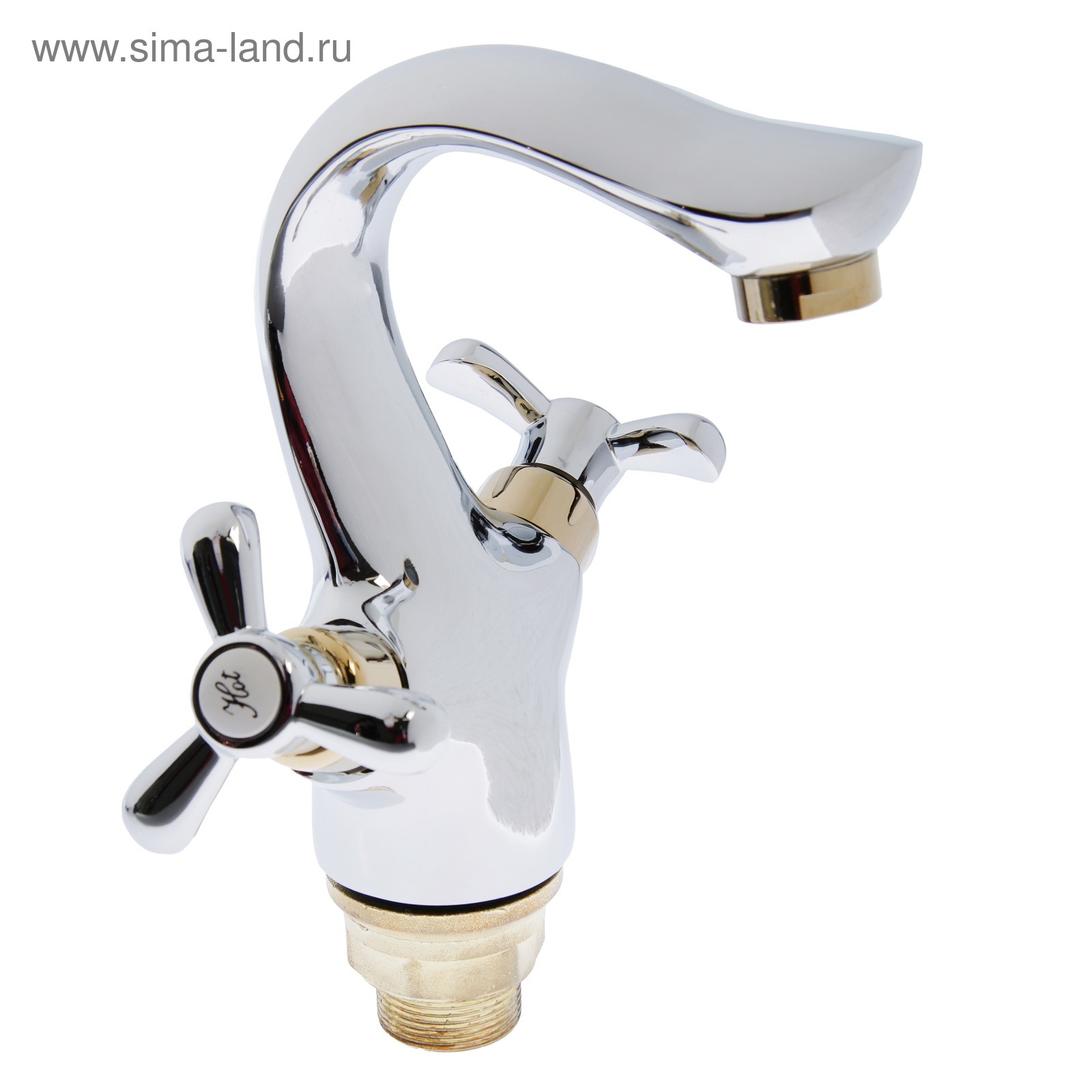 Смеситель для раковины RMS SL61-161F, двухвентильный, высокий излив ...