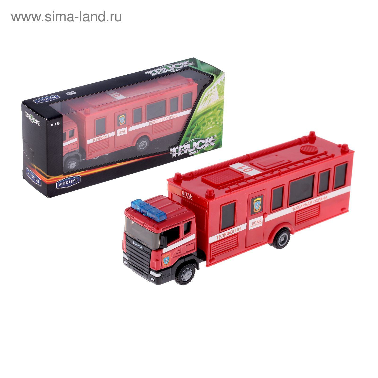 Машина металлическая Scania Command Unit - пожарная, масштаб 1:48 ...