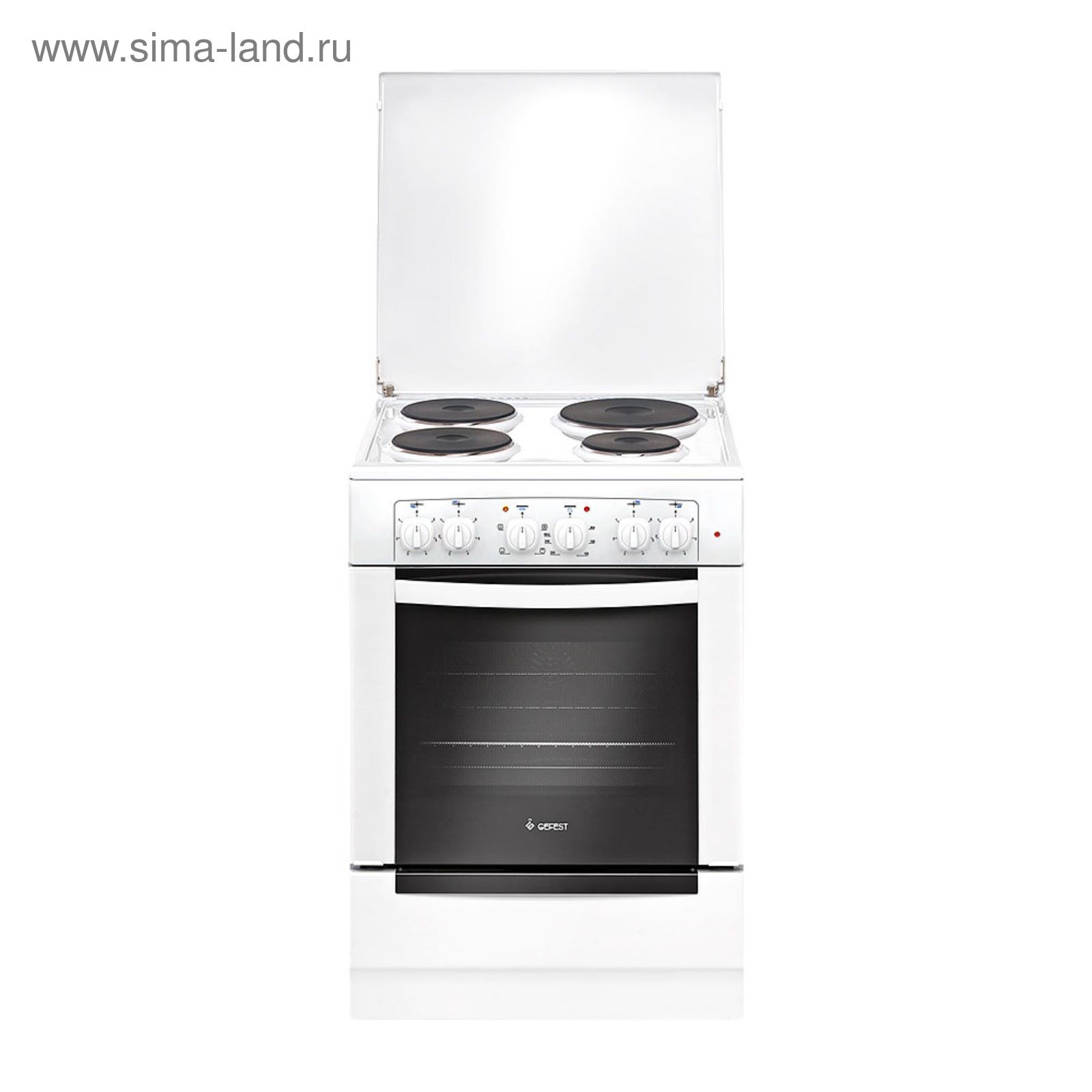 Плита Gefest ЭП Н Д 6140-01, электрическая, 4 конфорки, 55 л, эмаль ...