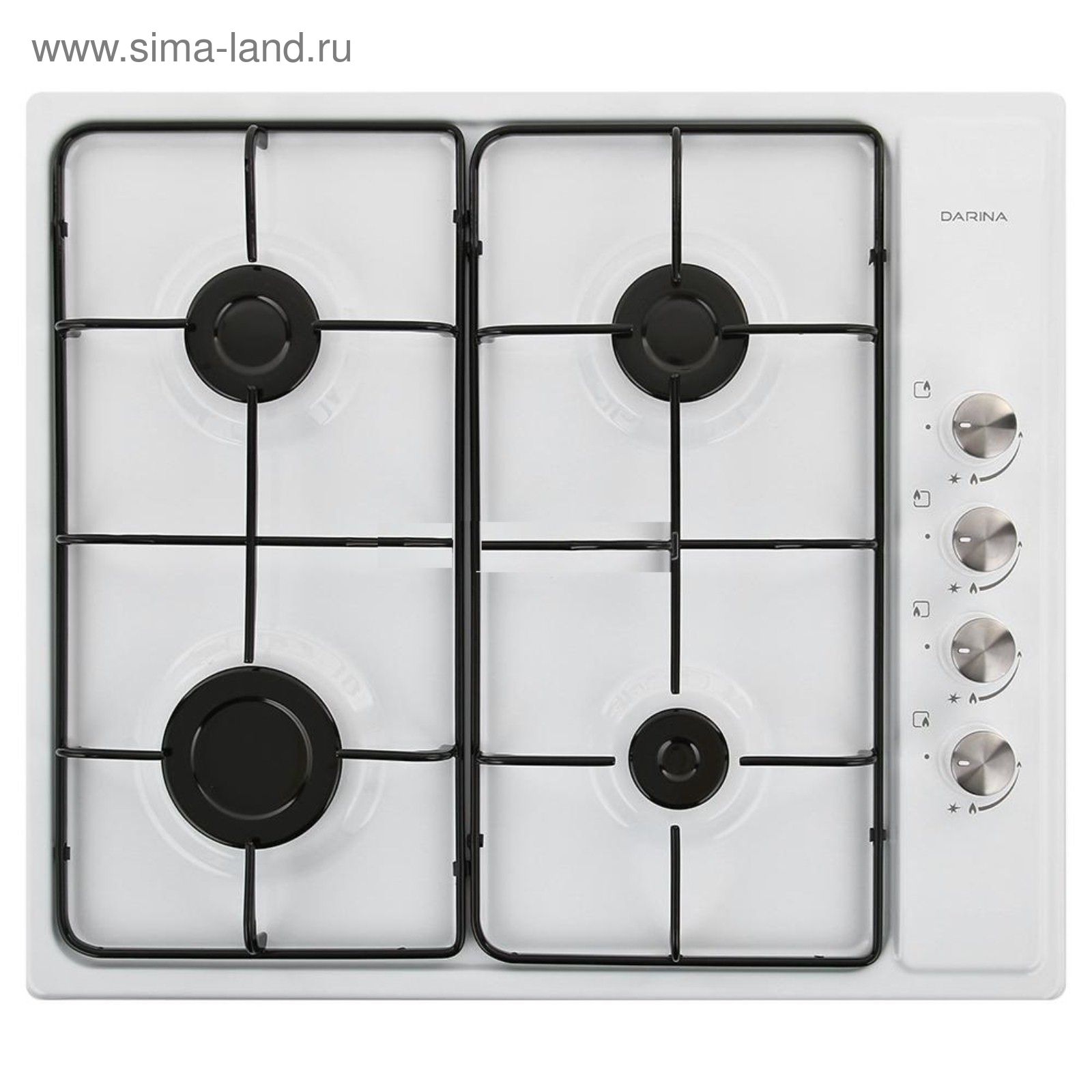 Варочная поверхность Darina T1 BGM 341 11 W, газовая, 4 конфорки, белая ...