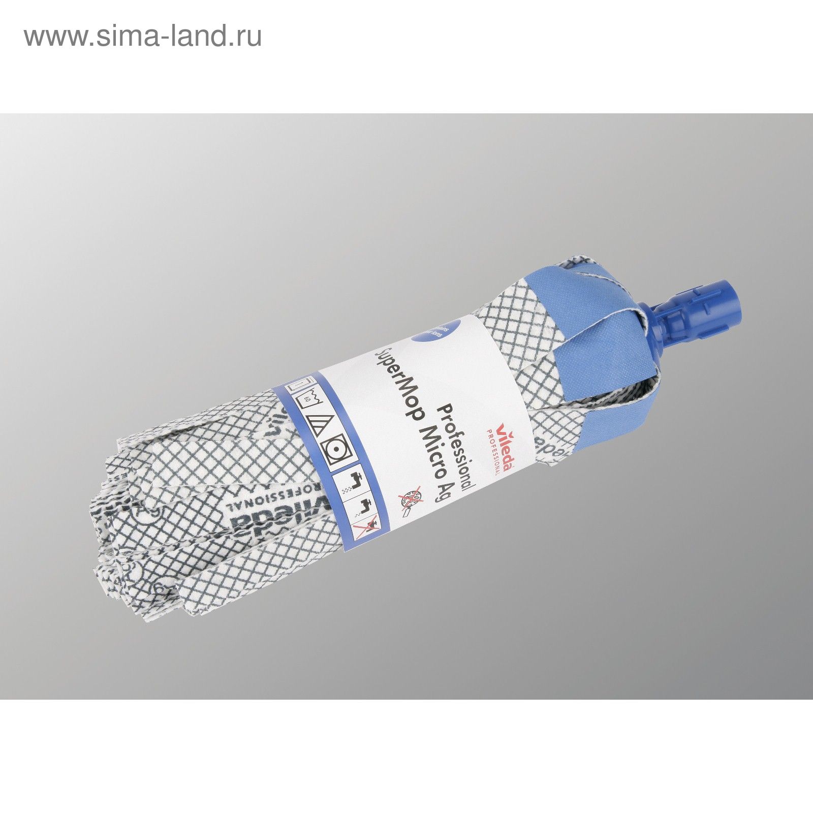 Моп для швабры Vileda Супер Моп «Антитабак», 10 х 33 см, цвет серый ...