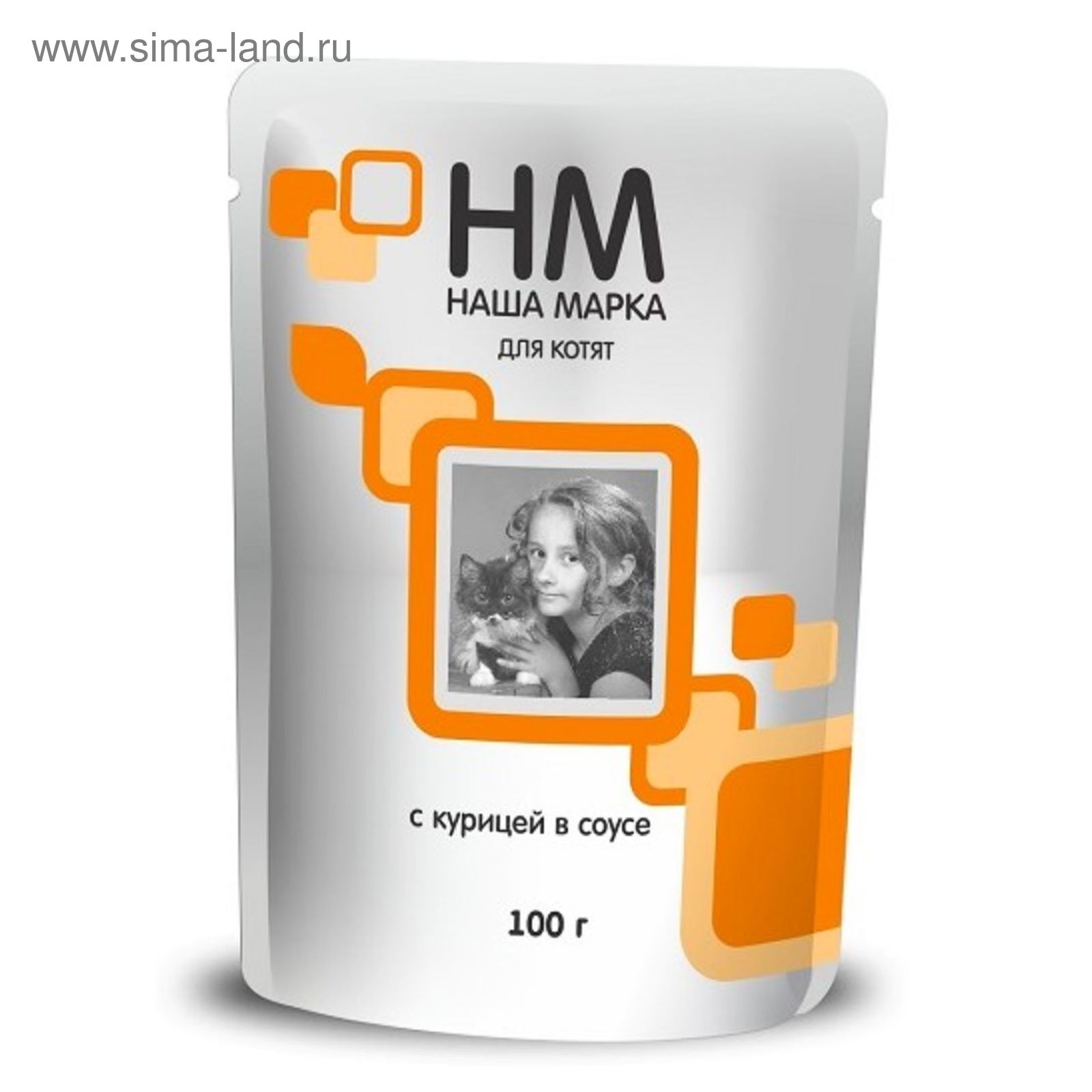 Влажный корм «Наша Марка» для котят, курица в соусе, 100 г (2518325 ...