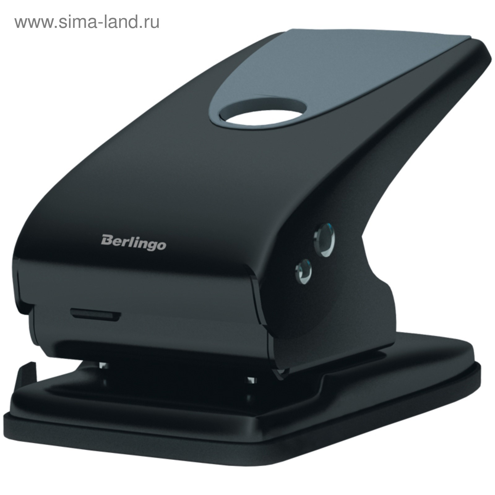 Дырокол металлический 65 листов, Office Soft, с линейкой, чёрный ...
