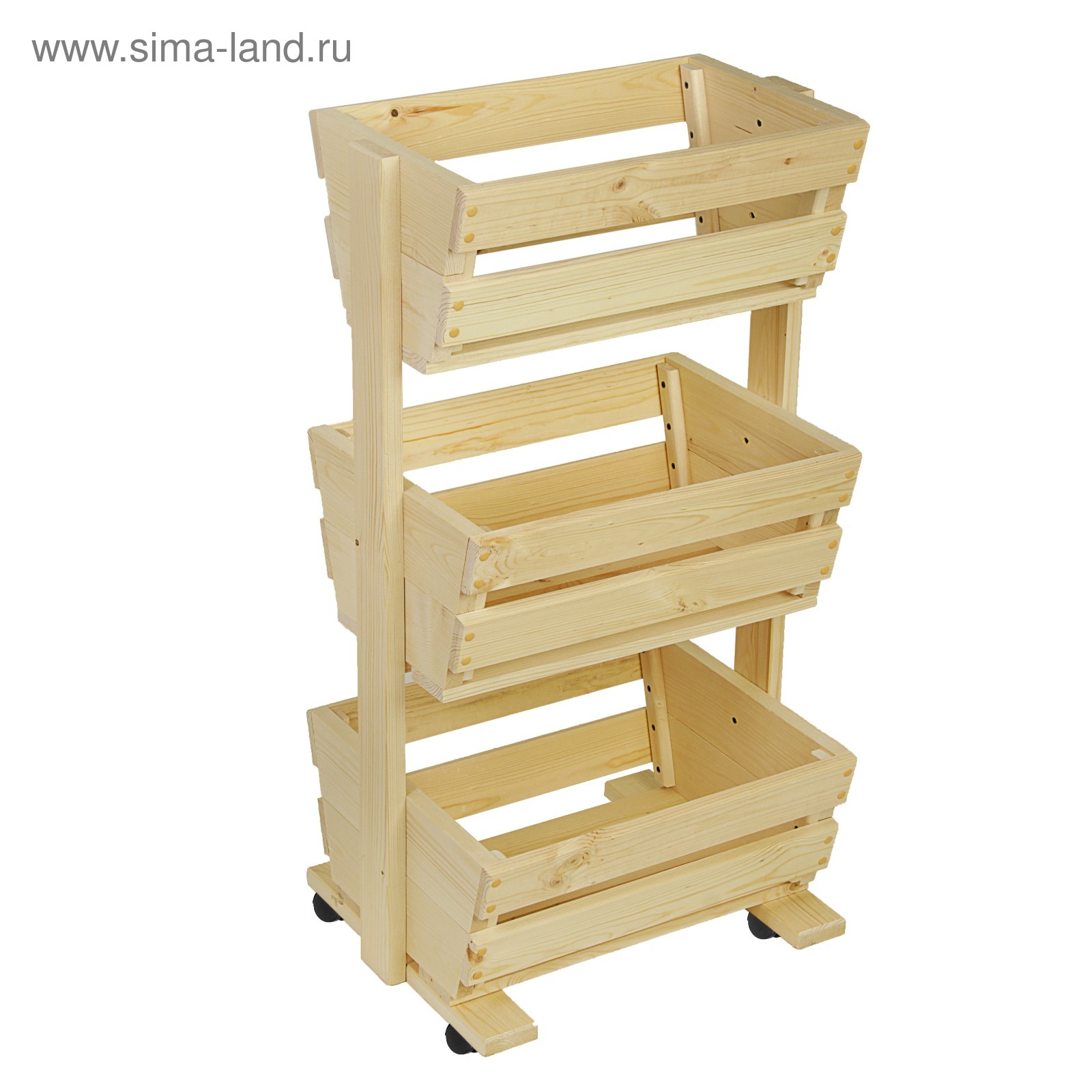 Стеллаж на колёсиках, ХВОЯ, 105х54х40см (3330063) - Купить по цене от 2 ...