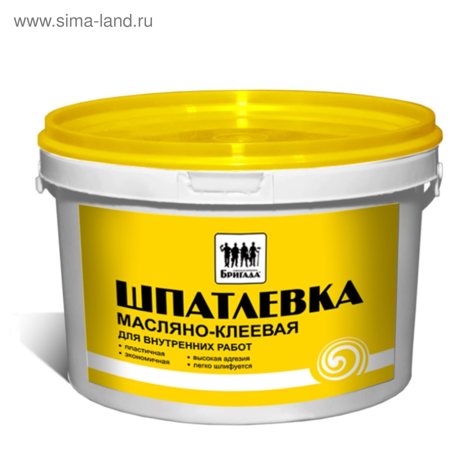 Шпатлевка масляно-клеевая, для внутренних работ «Бригада» 1кг (3505999 ...