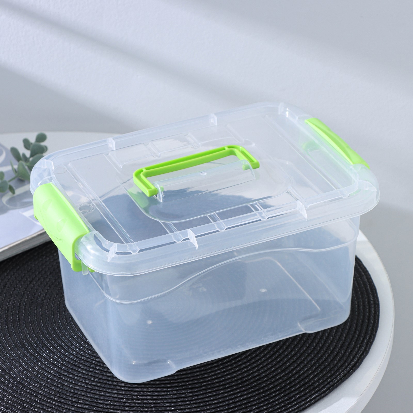 Контейнер для хранения пластиковый с крышкой «Дипломат», 25×17.5×13 см ...