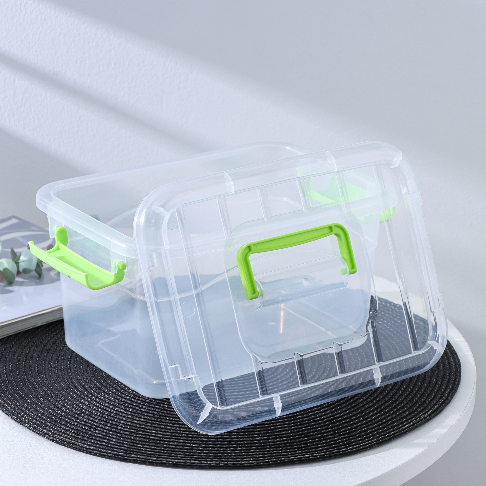 Контейнер для хранения пластиковый с крышкой «Дипломат», 25×17.5×13 см ...