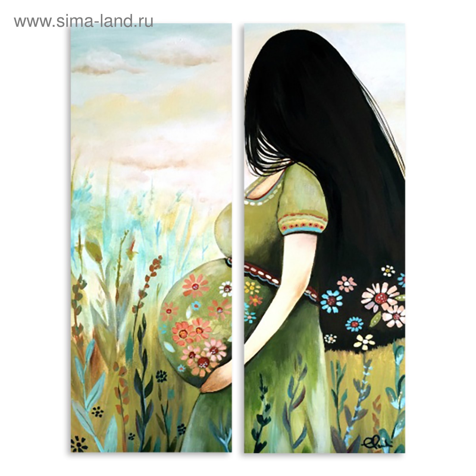 Модульная картина "Девушка-весна" 120*160 см (3642146) - Купить по цене ...