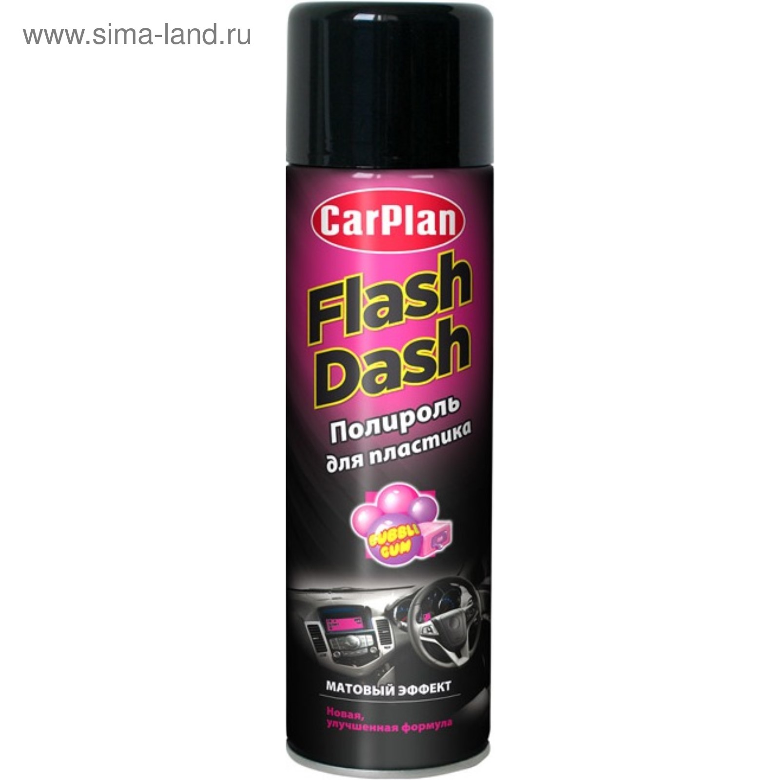 Полироль пластика Carplan "Flash Dash" Bubble Gum матовый, 500 мл ...