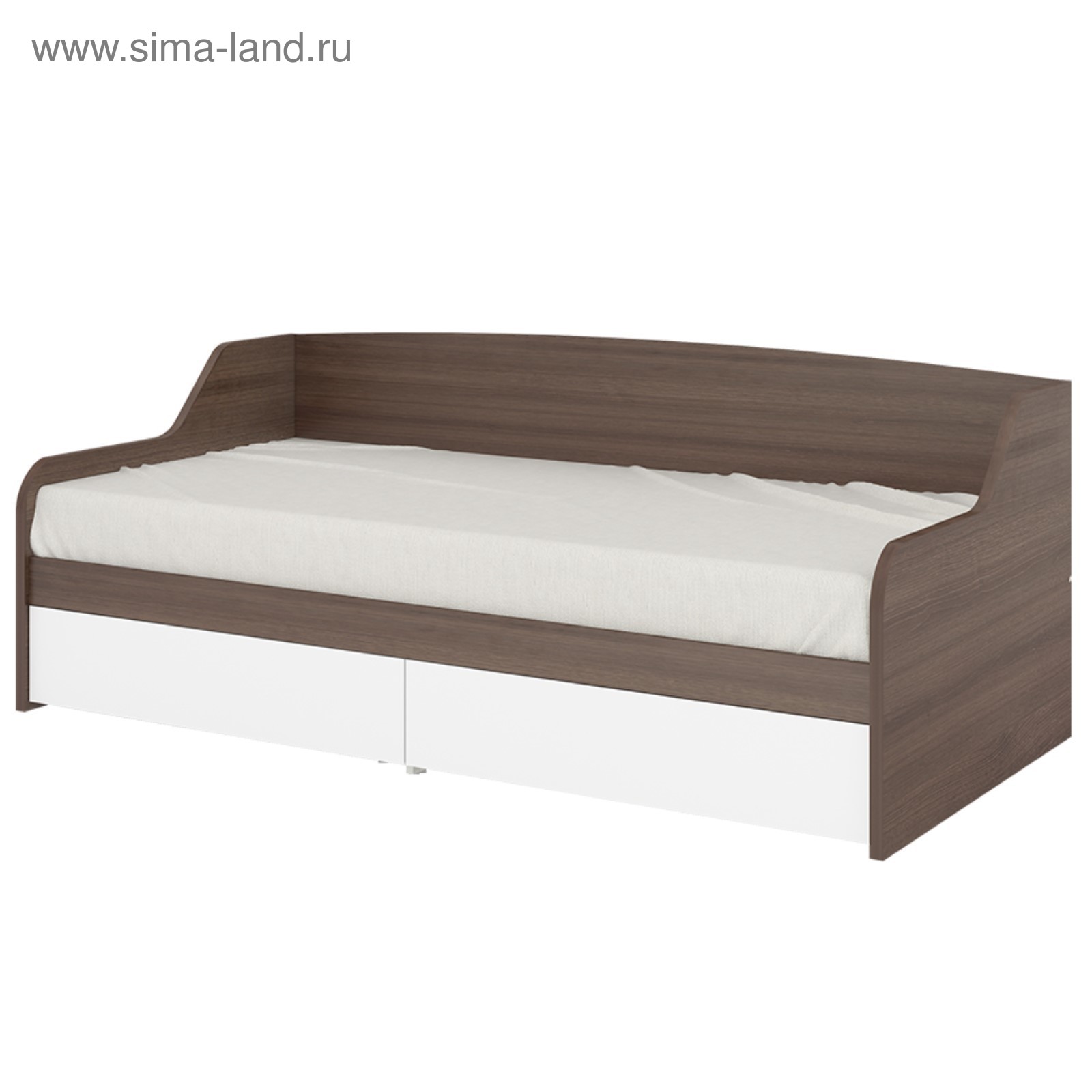 Кровать с выдвижными ящиками 900 × 1900 мм, цвет шамони / белый ...