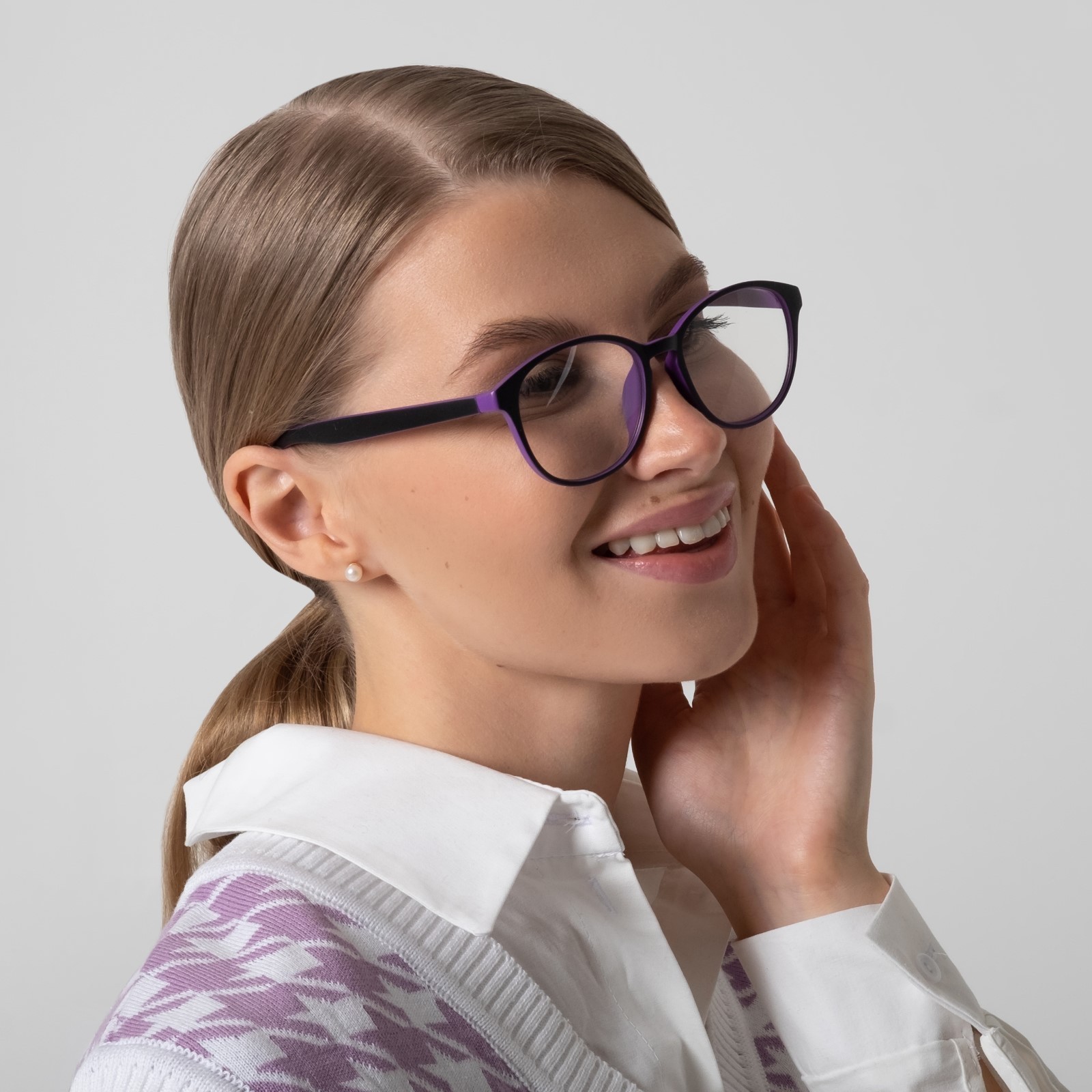 Готовые очки BOSHI 9505, цвет чёрно-фиолетовый, +1,5 (4487301) - Купить ...