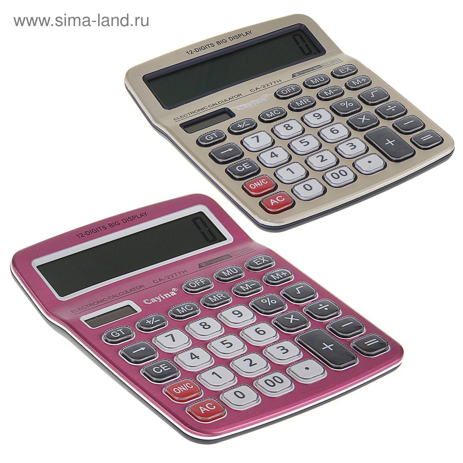 Калькулятор наст 12-разр CA-2277H Cayina двойное питание (135922 ...