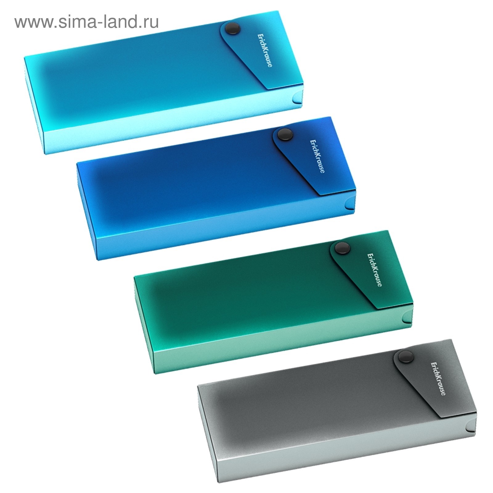 Пенал-футляр пластиковый, ErichKrause Matt Ice Metallic микс (50499 ...