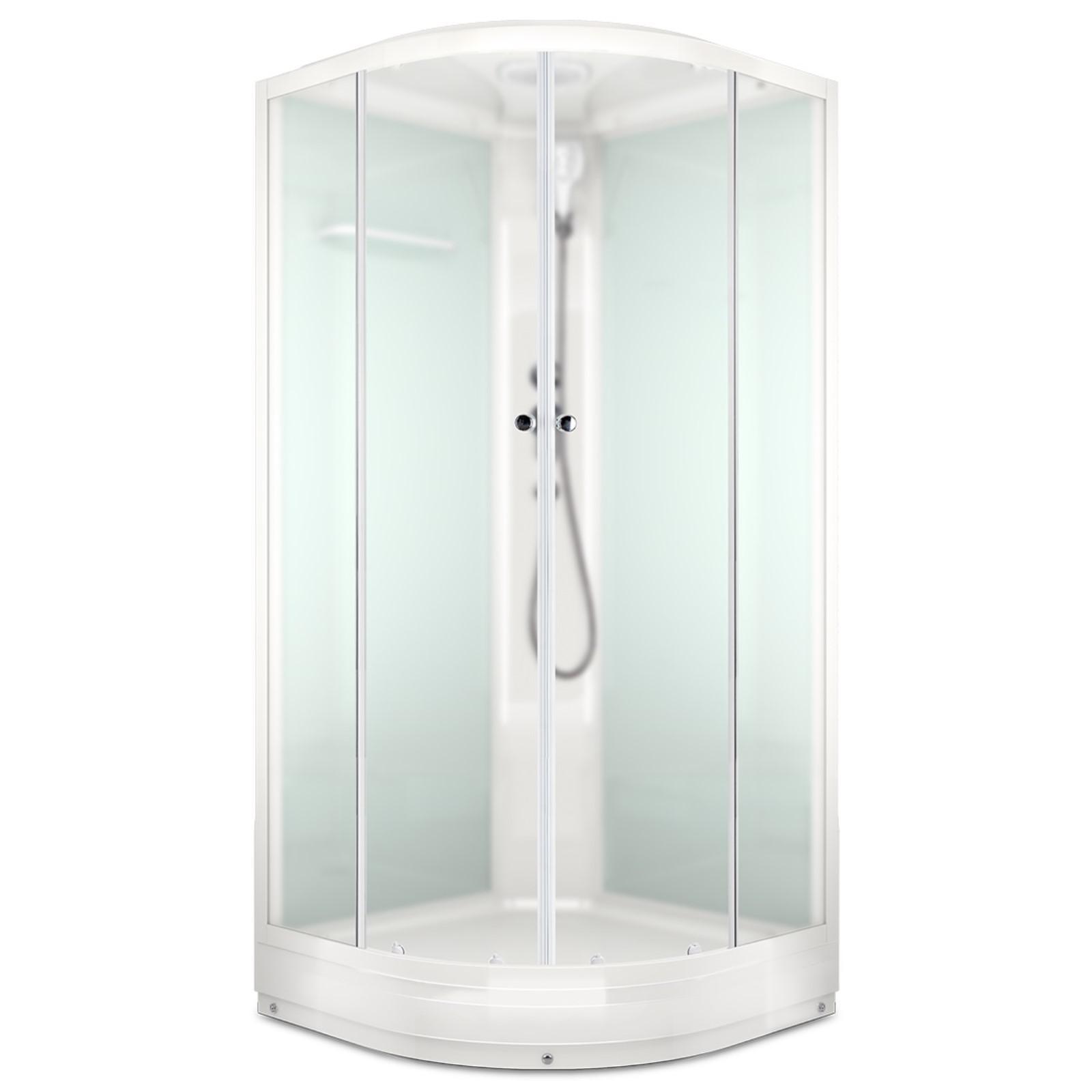 Душ.кабина DOMANI-Spa Delight 88, поддон 15 см, белые стенки, 80×80 см ...