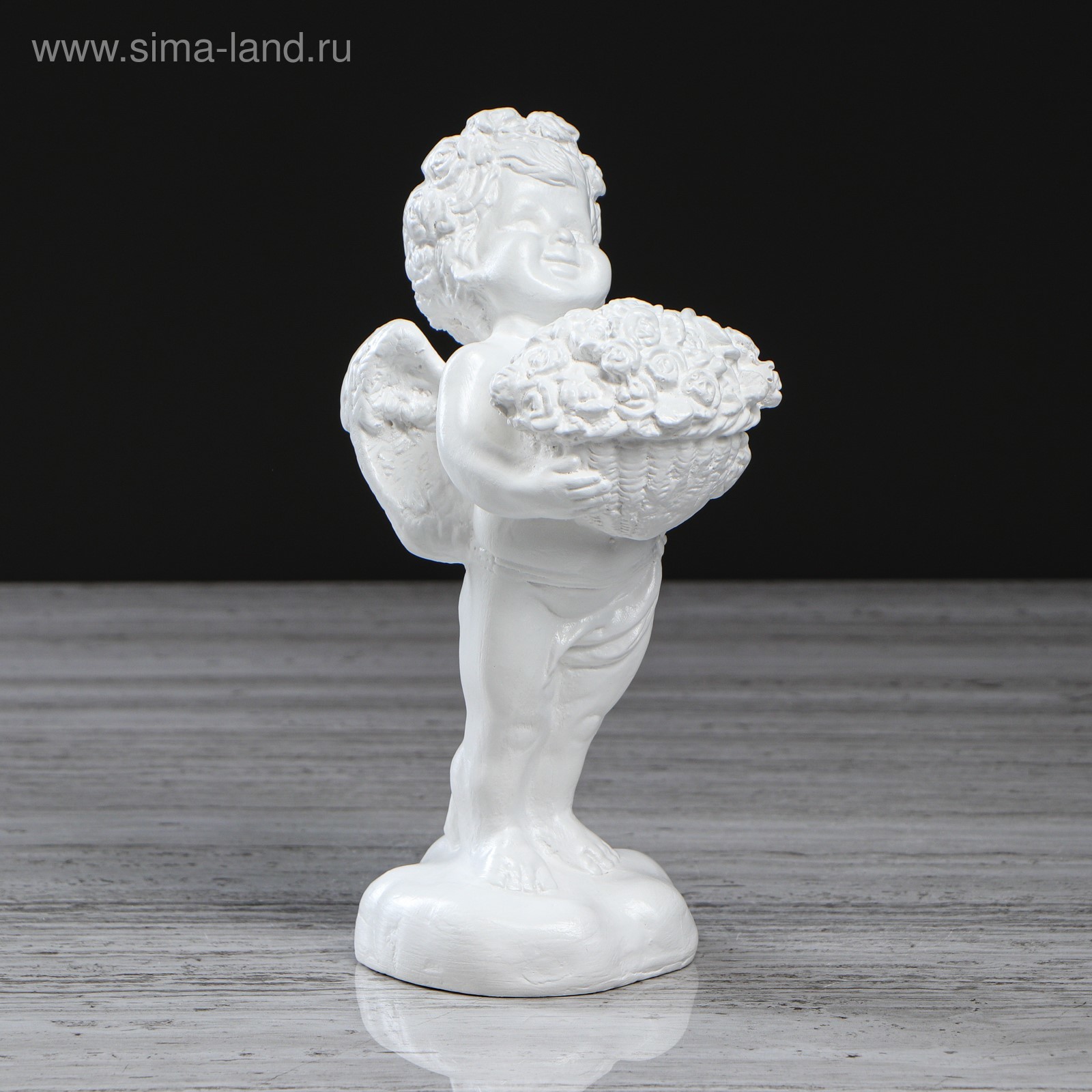 Статуэтка "Ангел с цветами", белая, 22 см (5008978) - Купить по цене от ...