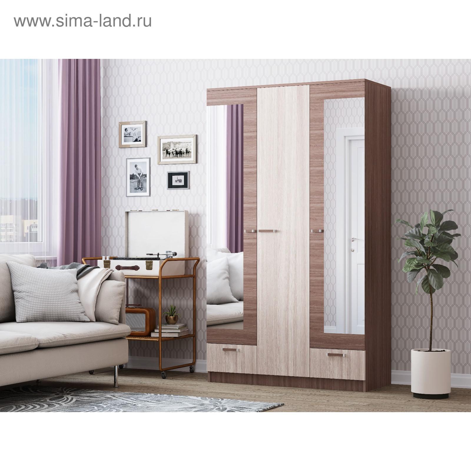 Шкаф Адель, 1200х470х2100, Ясень шимо темный/Ясень шимо светлый ...