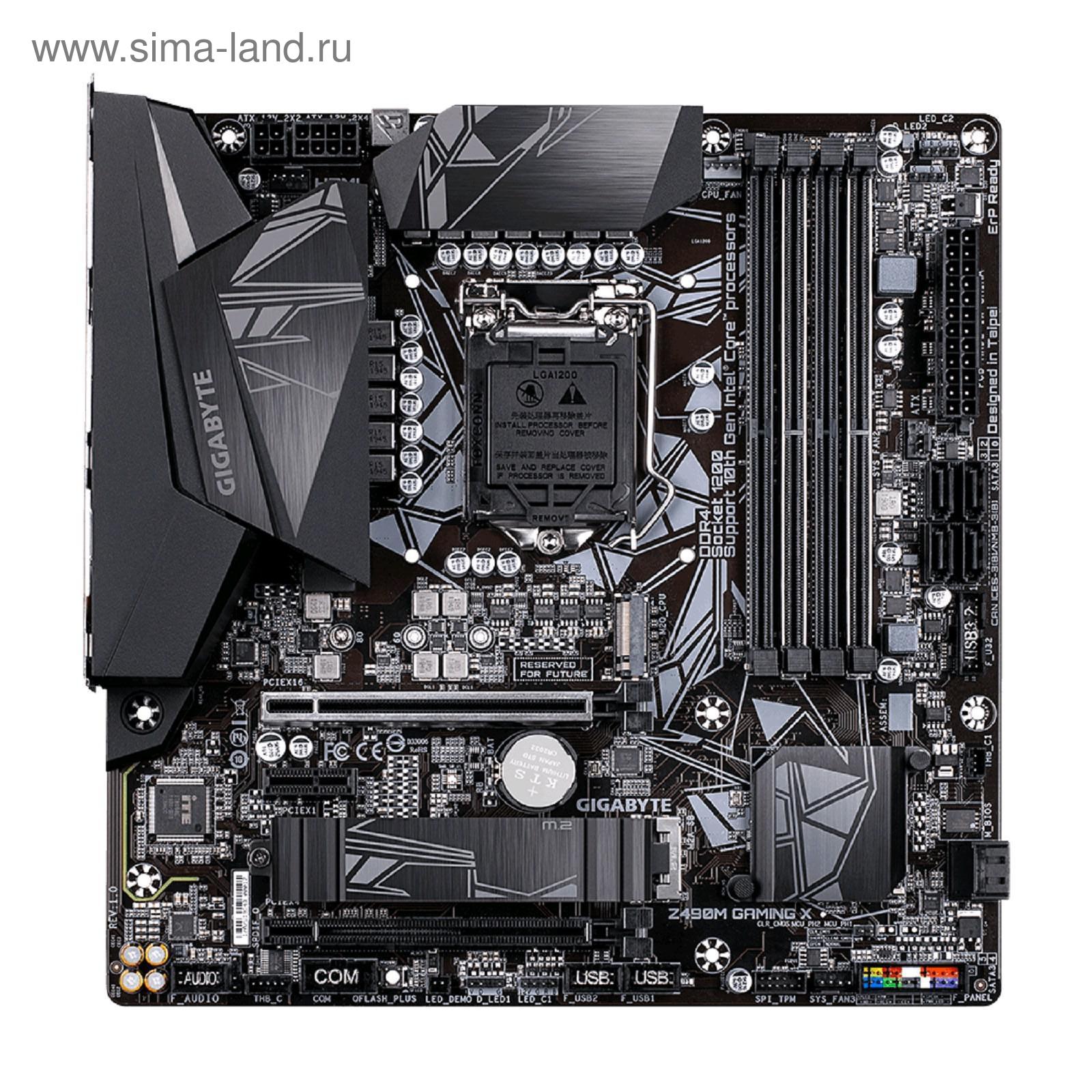 Материнская плата Gigabyte Z490M GAMING X, LGA1200, Z490, 4xDDR4, HDMI ...