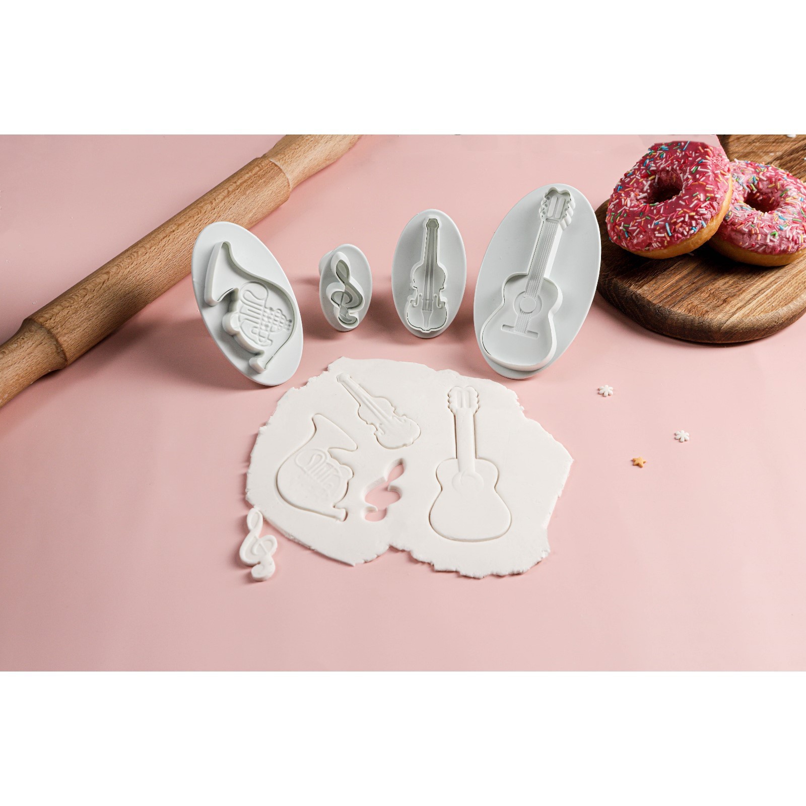 Набор плунжеров кондитерских Доляна «Музыкальные инструменты», 4 шт ...