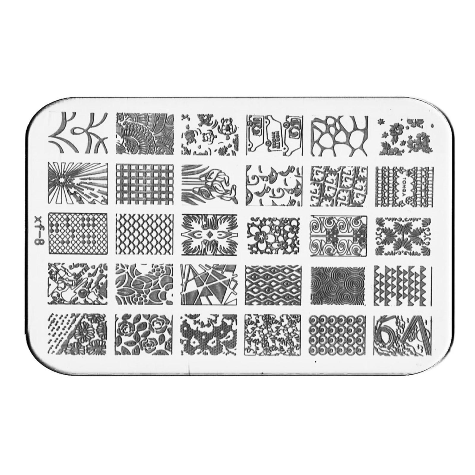 Трафарет пластиковый для стемпинга TNL большой, mix№08 (5408730 ...