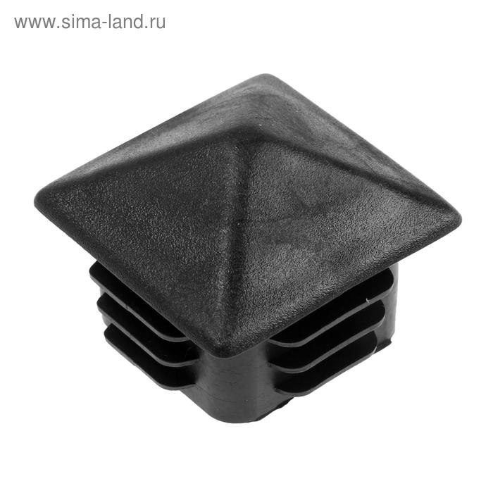 Заглушка ТУНДРА внутренняя 40х40 универсальная, конус, черная (5417526 ...