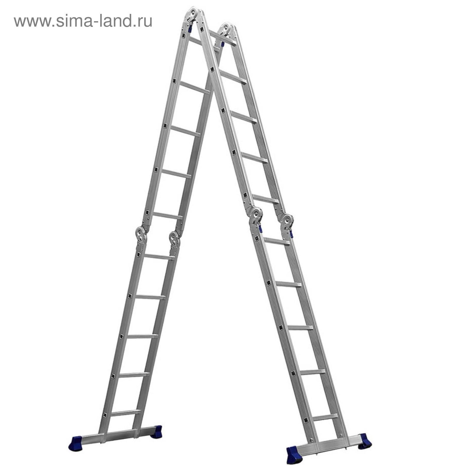 Лестница-трансформер "СИБИН" ЛТ-45 38853, алюминиевая 4x5 ступеней ...