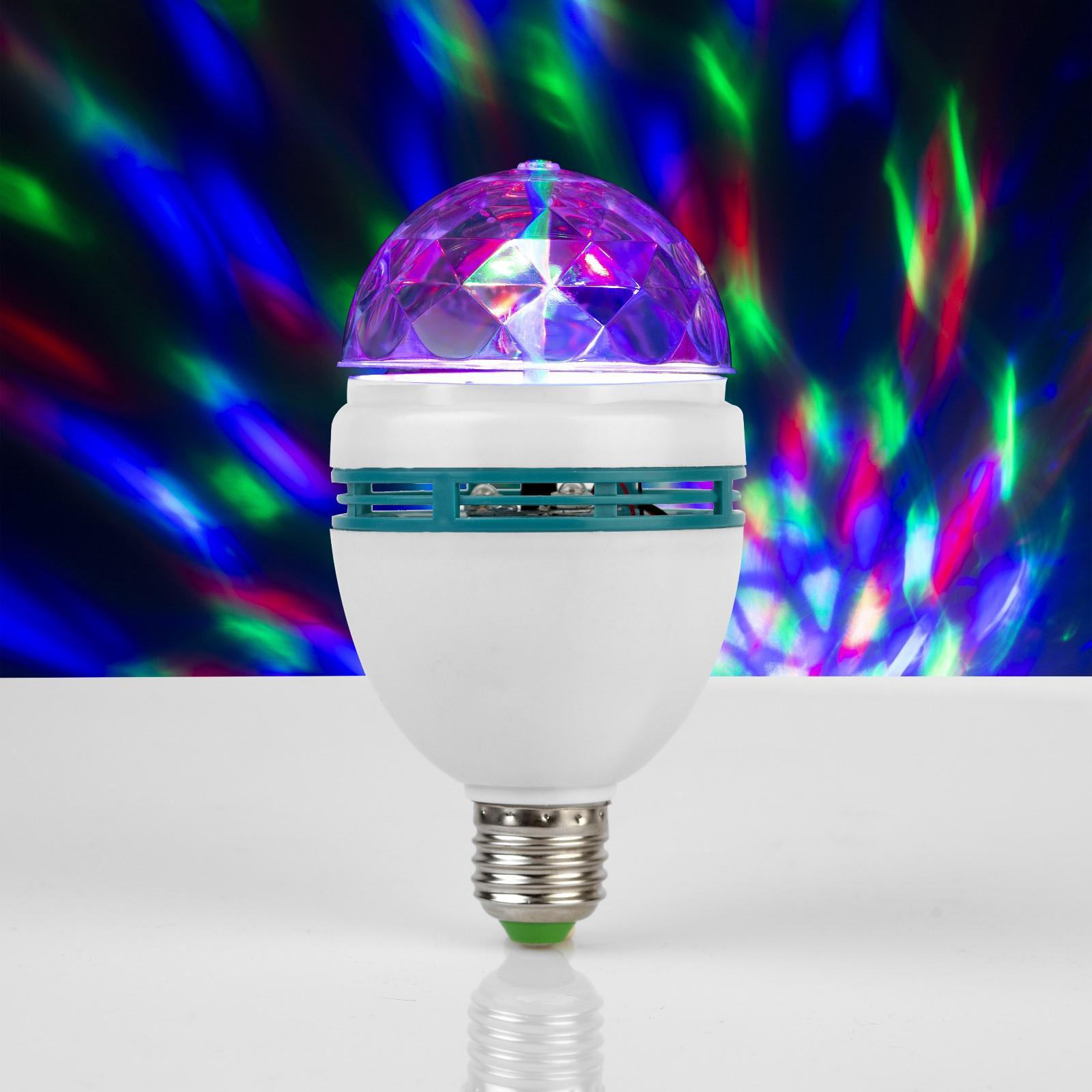 Световой прибор «Хрустальный шар» 8 см, Е27, свечение RGB (667991 ...