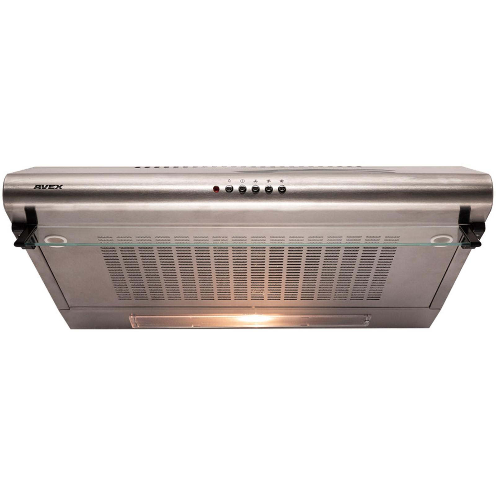 Вытяжка AVEX AS 6020 X, плоская, 200 м3/ч, 3 скорости, 60 см, серебр ...