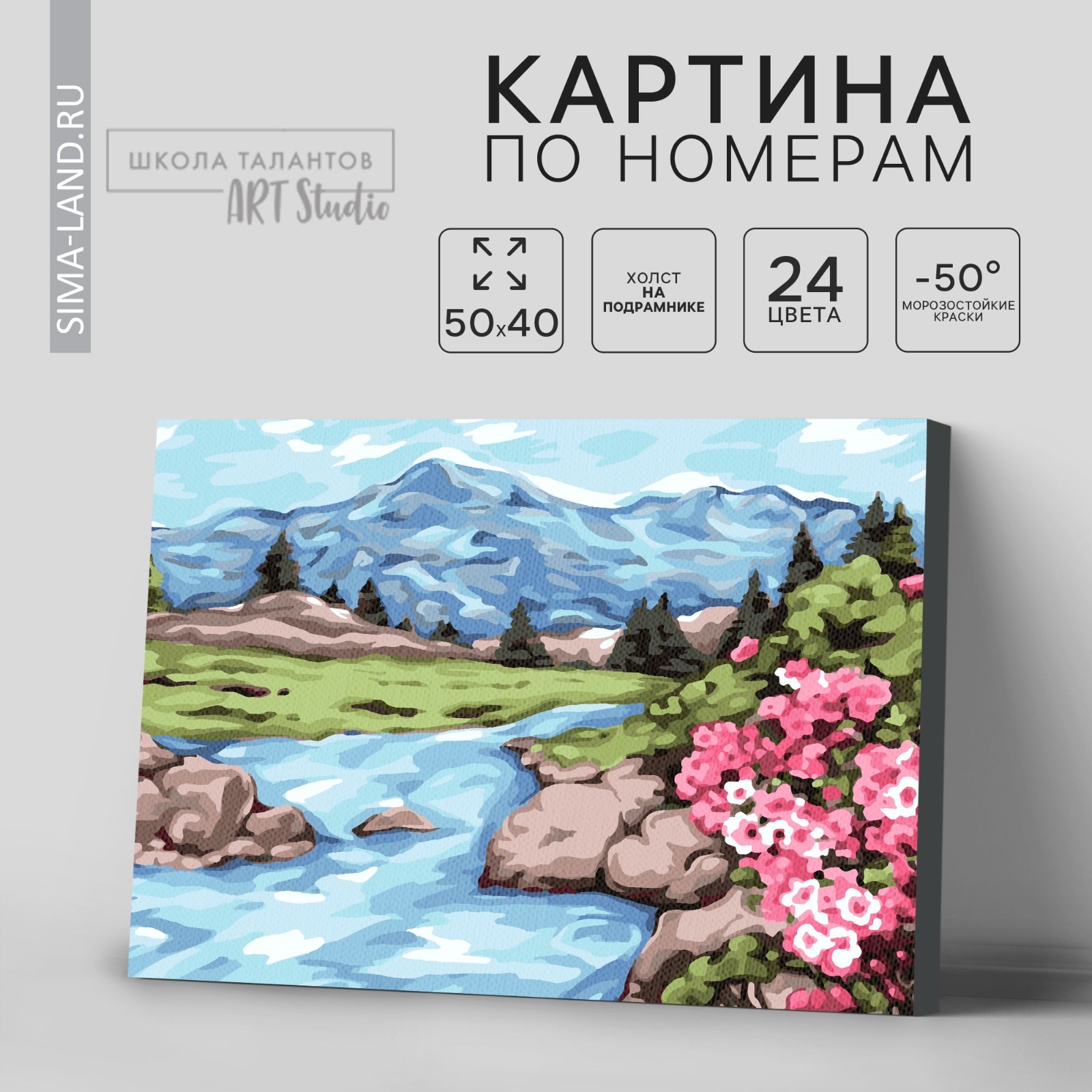 Картина по номерам на холсте с подрамником «Сила гор», 40 х 50 см ...