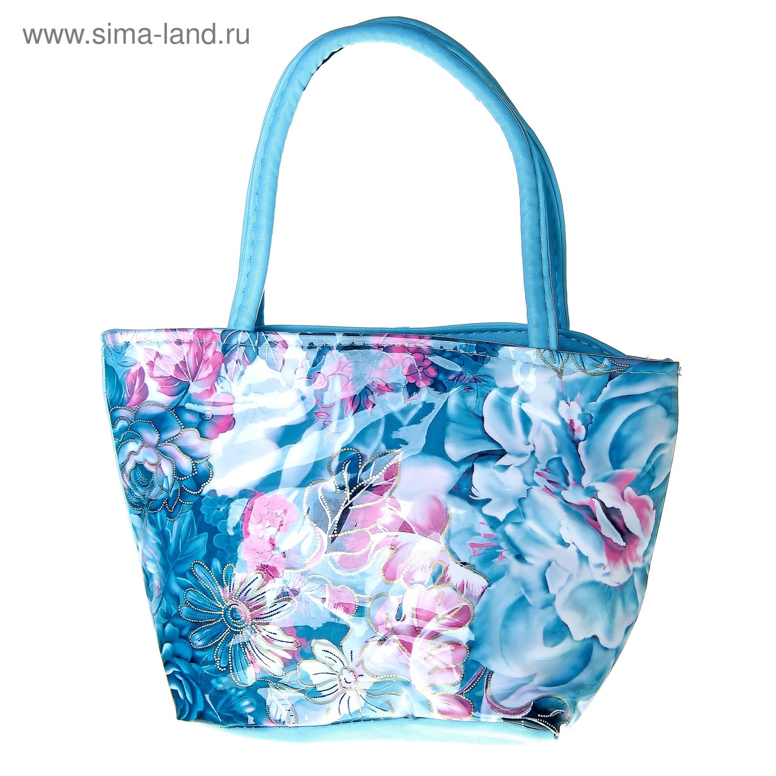 Сумочка детская "Цветики" лакированная, голубые цветы (757679) - Купить ...