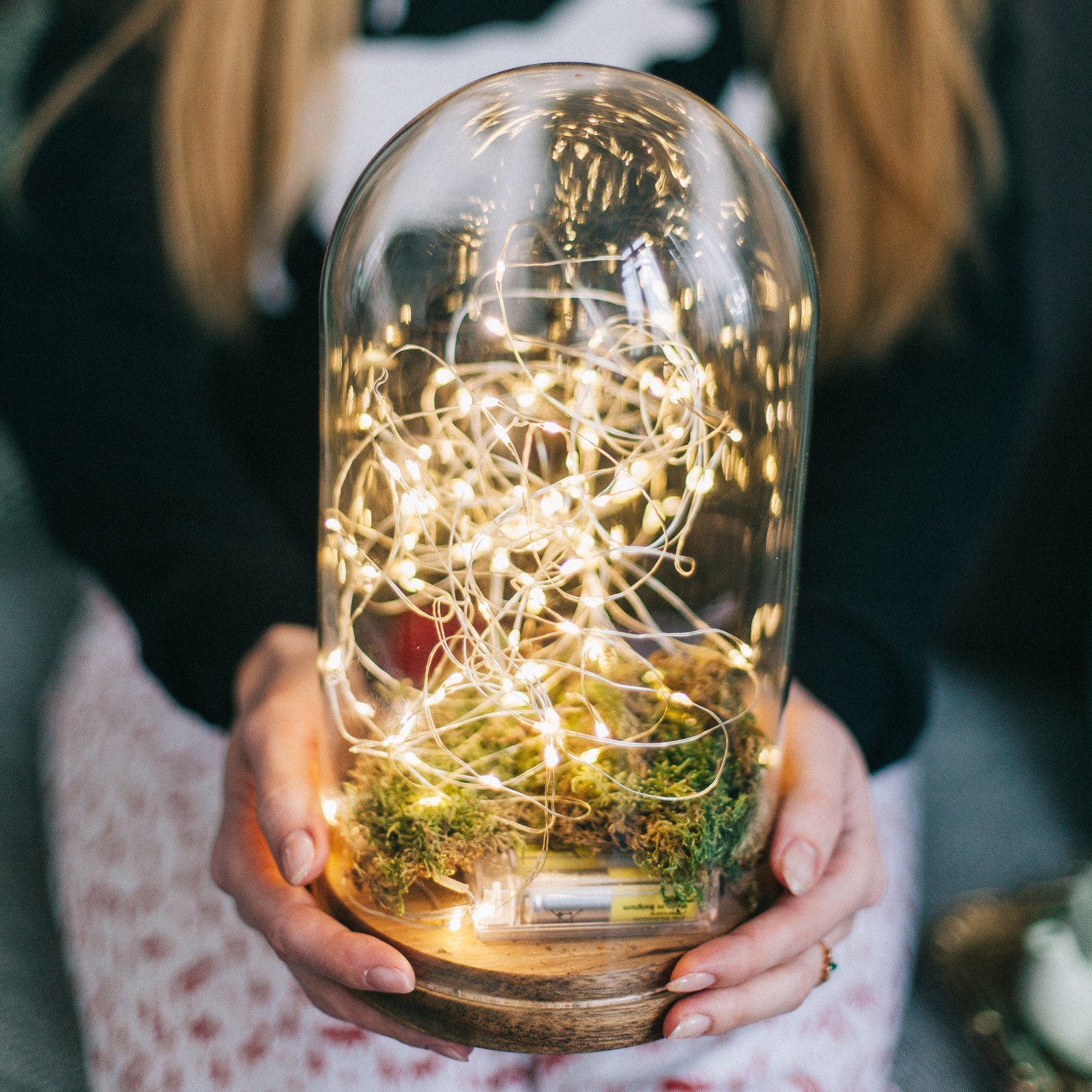 Гирлянда «Нить» 5 м роса, IP20, серебристая нить, 50 LED, 2 режима ...