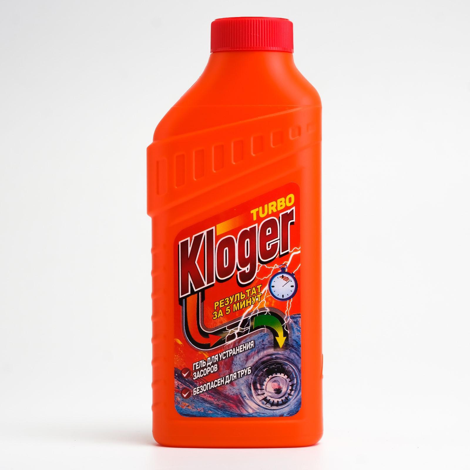 Чистящее средство Kloger Turbo, гель для устранения засоров, 500 мл ...
