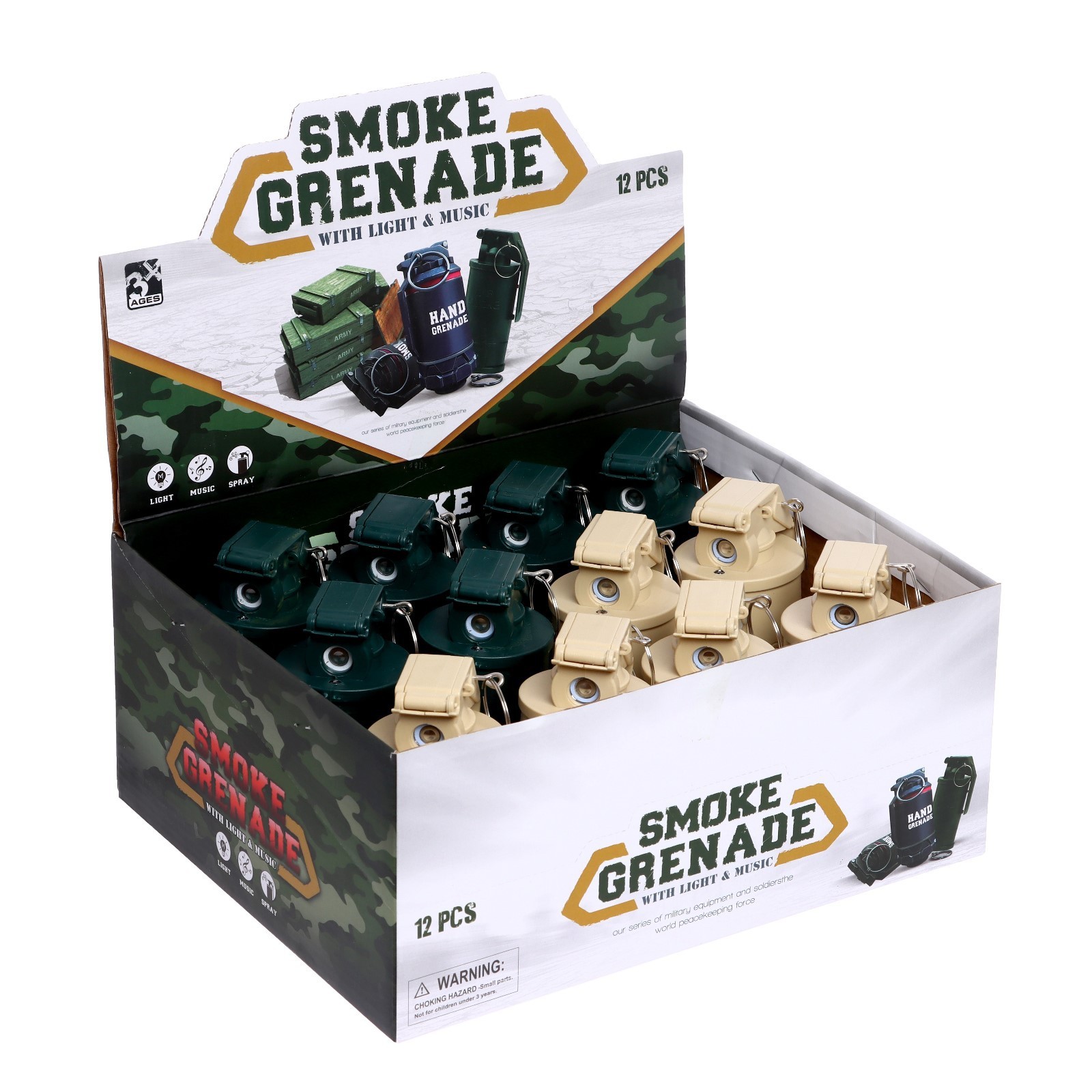 Граната Smoke, свет, звук, дым, цвета МИКС (6911852) - Купить по цене ...