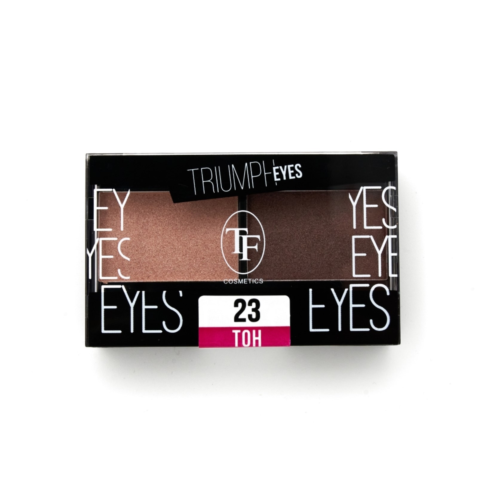 Тени для век TF Eyes, 2-цвета, тон 23 золотистый беж и сепия (9025991 ...