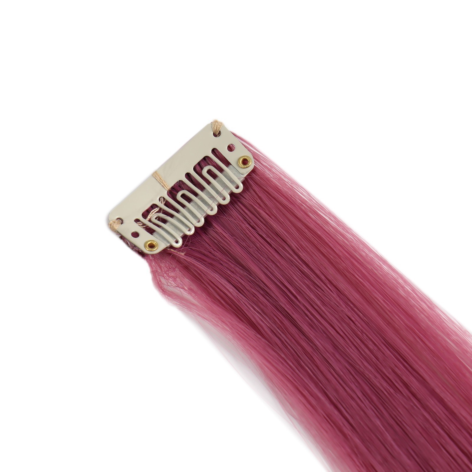 Локон накладной, прямой волос, на заколке, 50 см, 5 гр, цвет лиловый ...