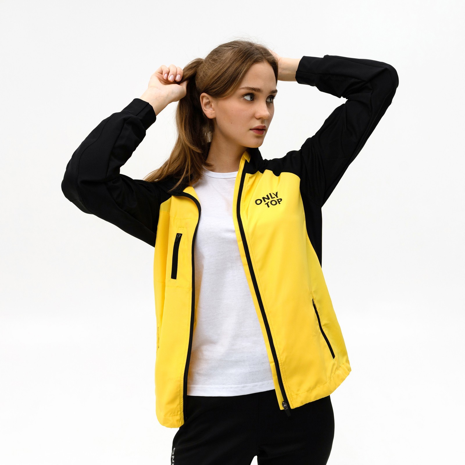 Ветровка ONLYTOP унисекс black/yellow, р. 44 (7997725) - Купить по цене ...