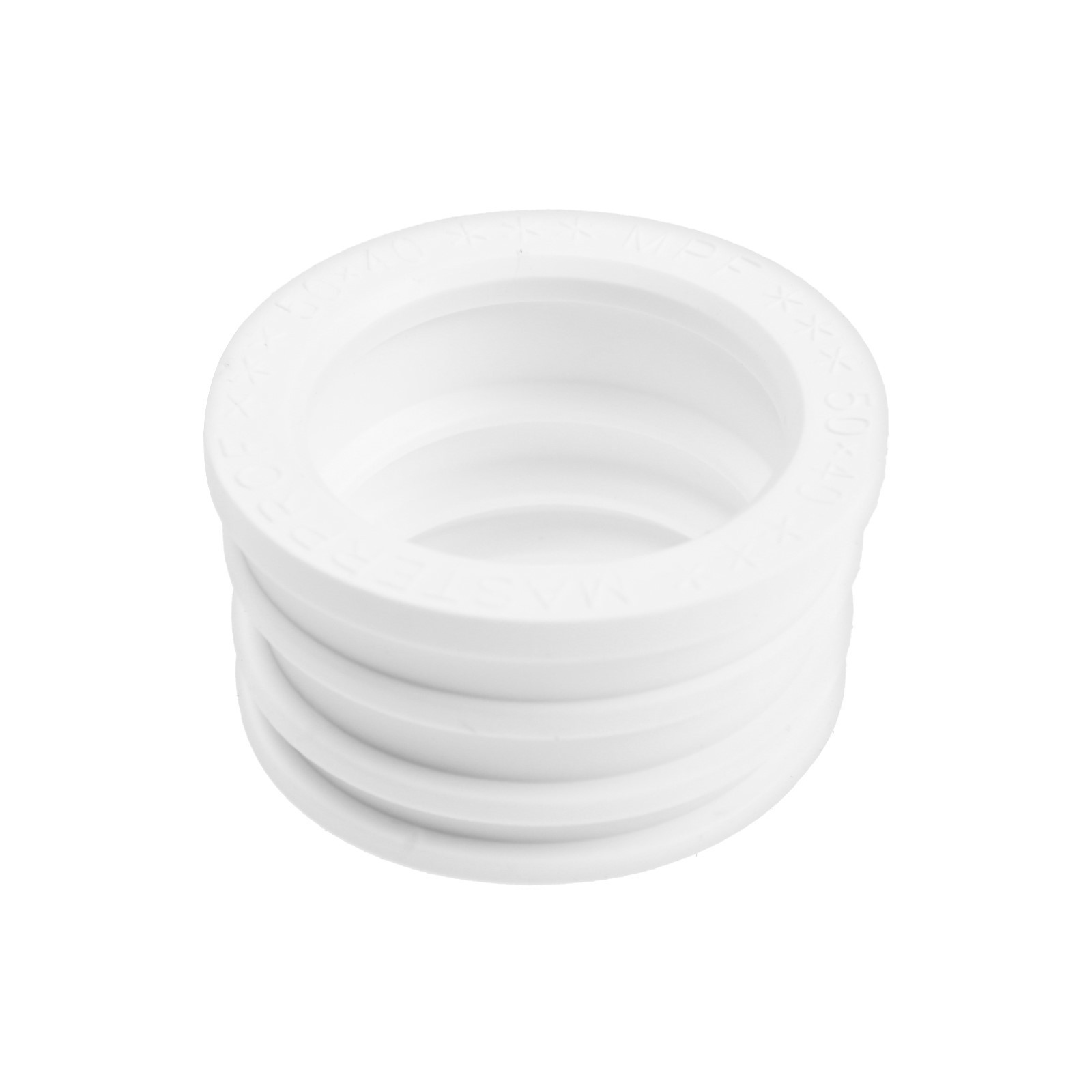 Манжета переходная MasterProf ИС.131688, d=50 х 40 мм, для канализационных труб, ТЭП, белая ...
