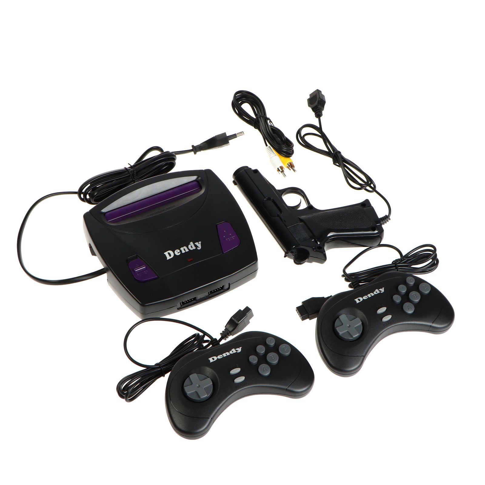 Игровая приставка Dendy King, 8-bit, 260 игр, 2 геймпада, световой пистолет (9235292) - Купить ...