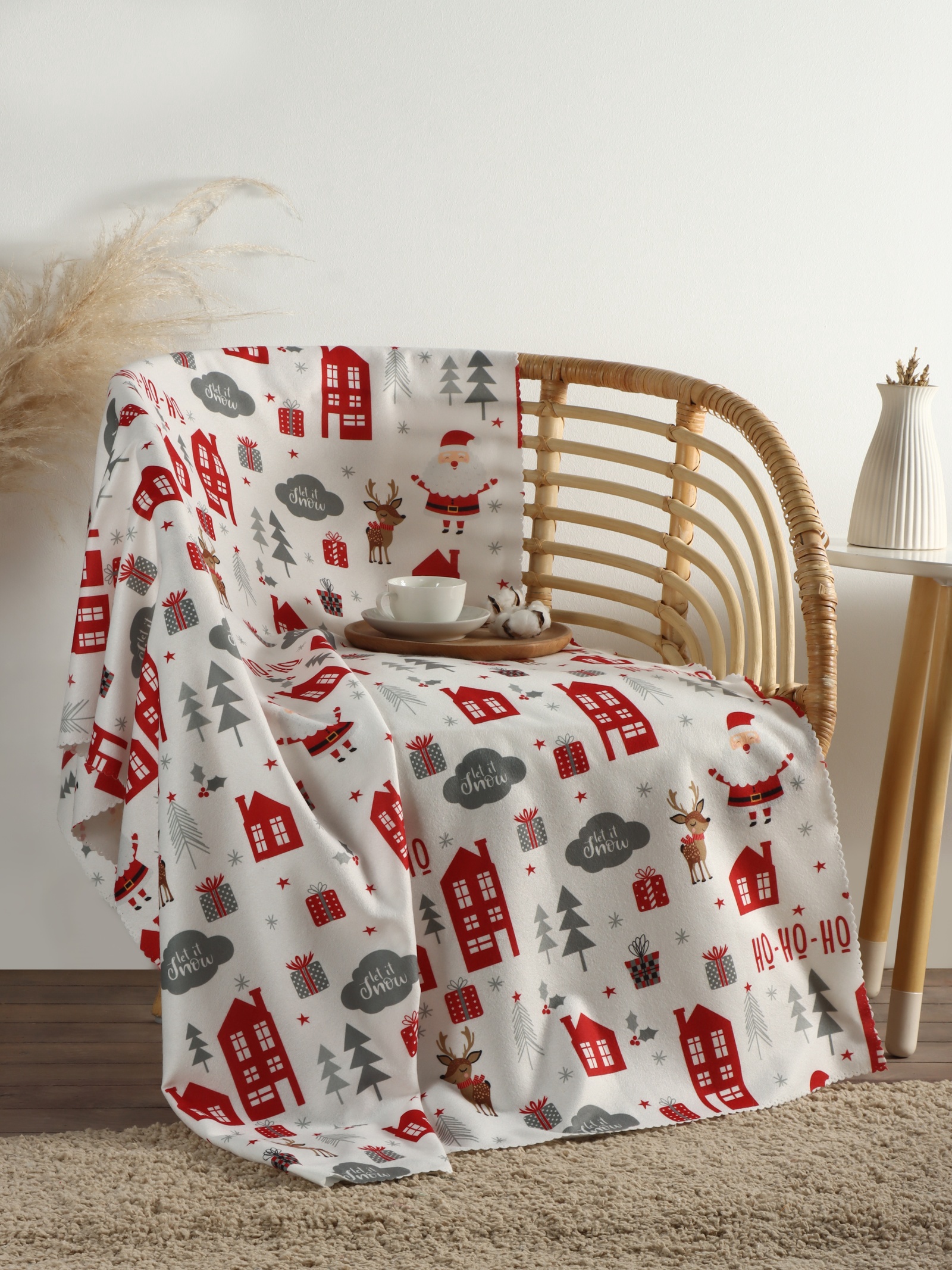 Плед Этель Christmas day 100х150см, цвет белый, флис (9223903) - Купить ...