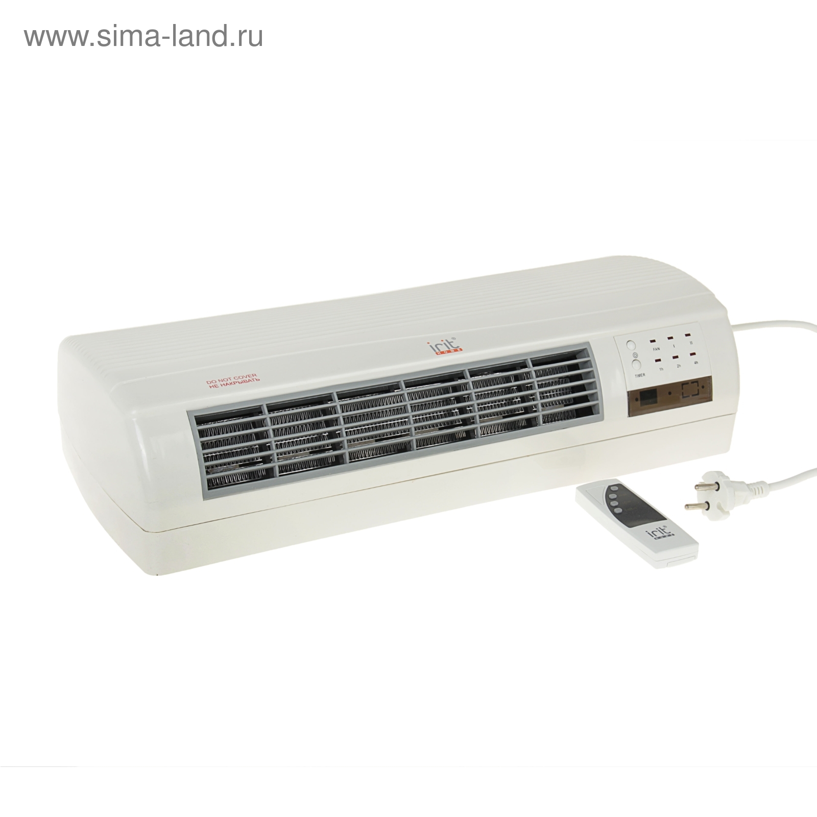 Тепловентилятор Irit IR-6025, настенный, керамический, 2000 Вт, пульт, таймер, белый (918770 ...