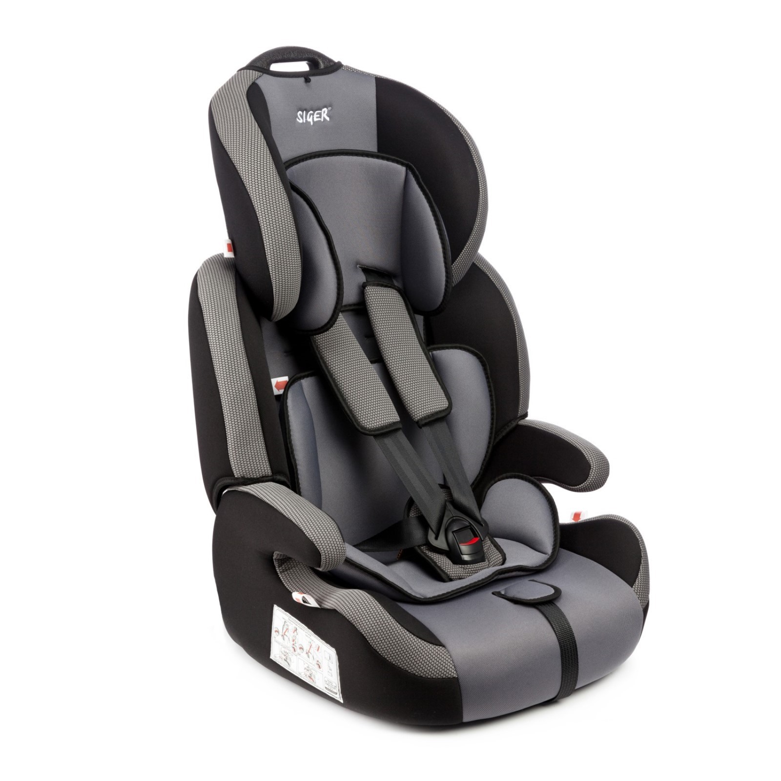 Автокресло детское Siger SG517, группа 1/2/3, цвет серый (KRES3009 ...